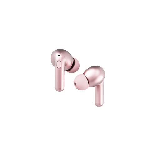 Happy Plugs Air 1 Zen β Fashion & Premium True Wireless in-Ear Earbuds β 30 Hours Battery Life β Passive Noise Cancellation - Pink Gold
