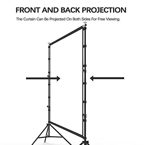 Projector Screen with Stand, 16:9 4K HD Portable Large Projector Screen Pull Down, Tripod Manual Quick Assembly for Home Theater Backyard Cinema,150in
