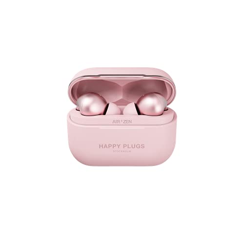 Happy Plugs Air 1 Zen β Fashion & Premium True Wireless in-Ear Earbuds β 30 Hours Battery Life β Passive Noise Cancellation - Pink Gold