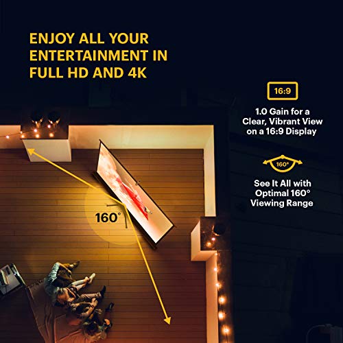 KODAK 80” Projection Movie Screen Premium Portable Lightweight White 16:9 HD 4K Projector Screen, Adjustable Tripod Stand & Storage Carry Bag | Easy Assembly for Home, Office, School & Church