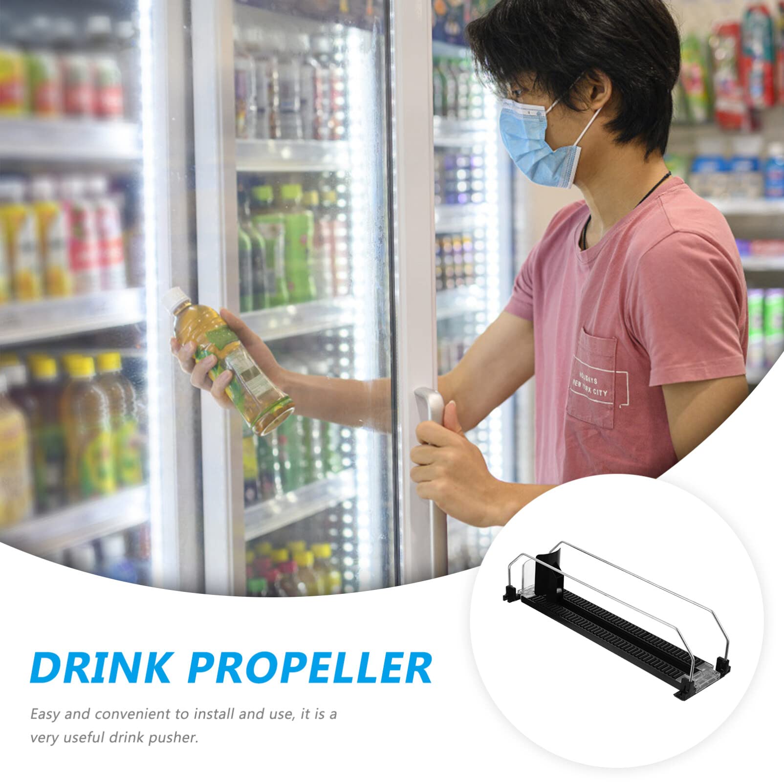 Propeller Plastic Pusher Machine Plastic Drink Pusher Drink Replenishment Pusher Drink Shelf Replenishment Pusher Shelf Pusher Machine Drink Plastic Replenishment Pusher