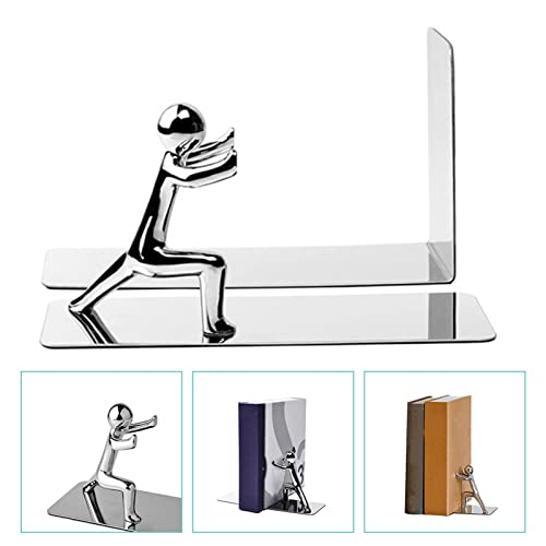 SZYAWsd File Sorters Bookends Book Decorative Bookendshelves Stopper Bookshelf Ends Decor Metal Desktop Cable Extension Headphone Books Stand Holder