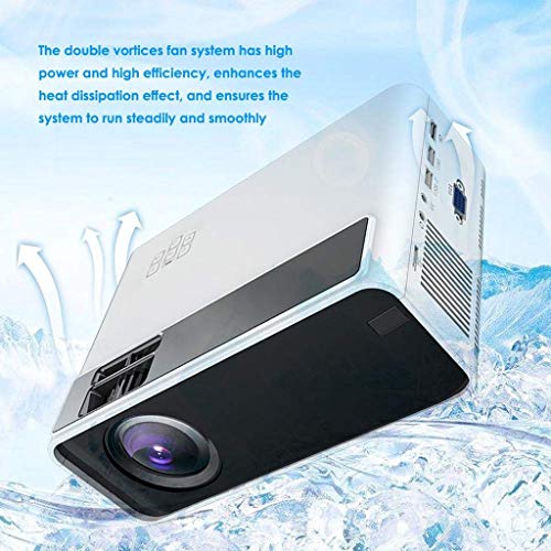 NIZYH Projector Full HD Video Projector, Home Outdoor Projector Compatible,Portable Home Theater Video Projector