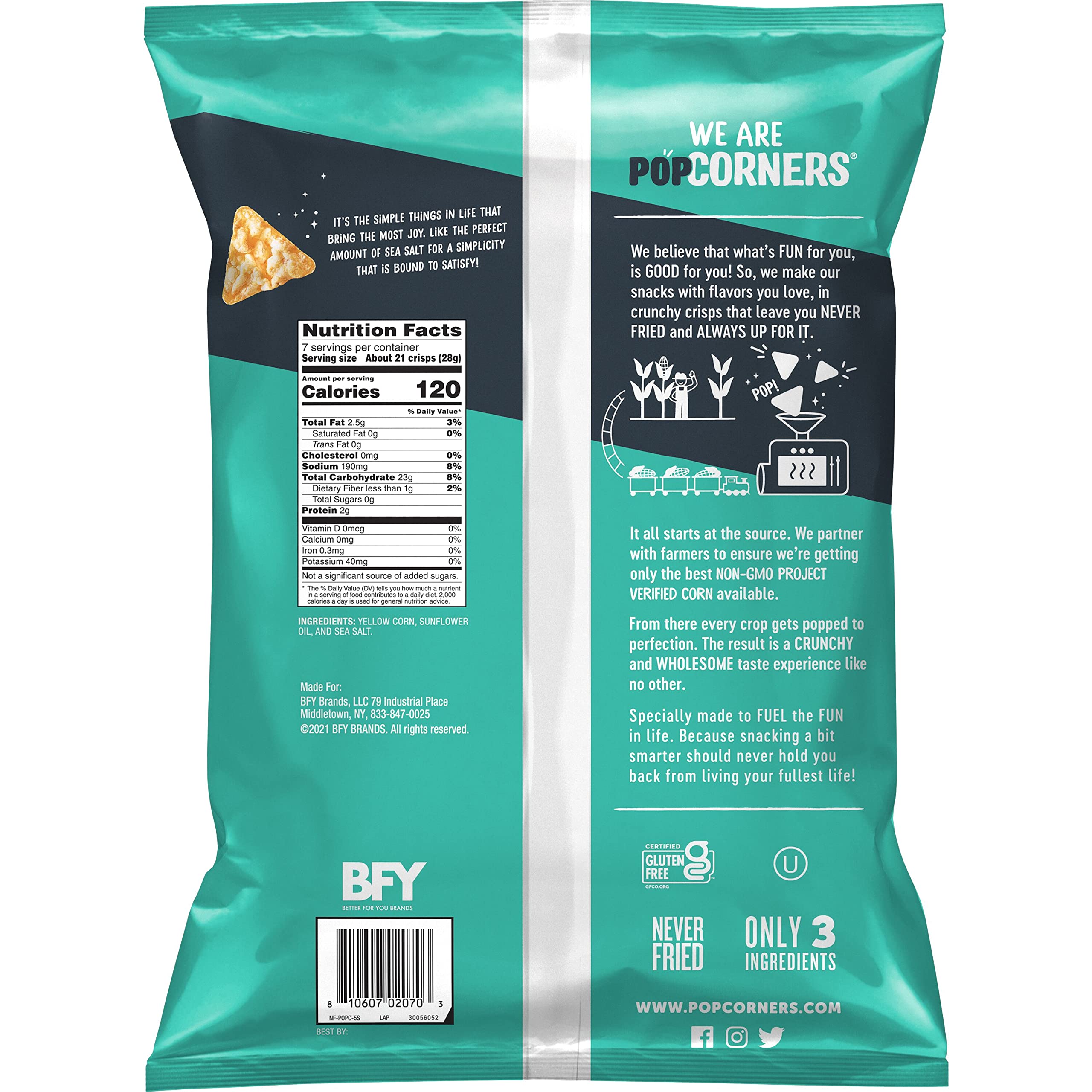 Popcorners Sea Salt, 7 Oz