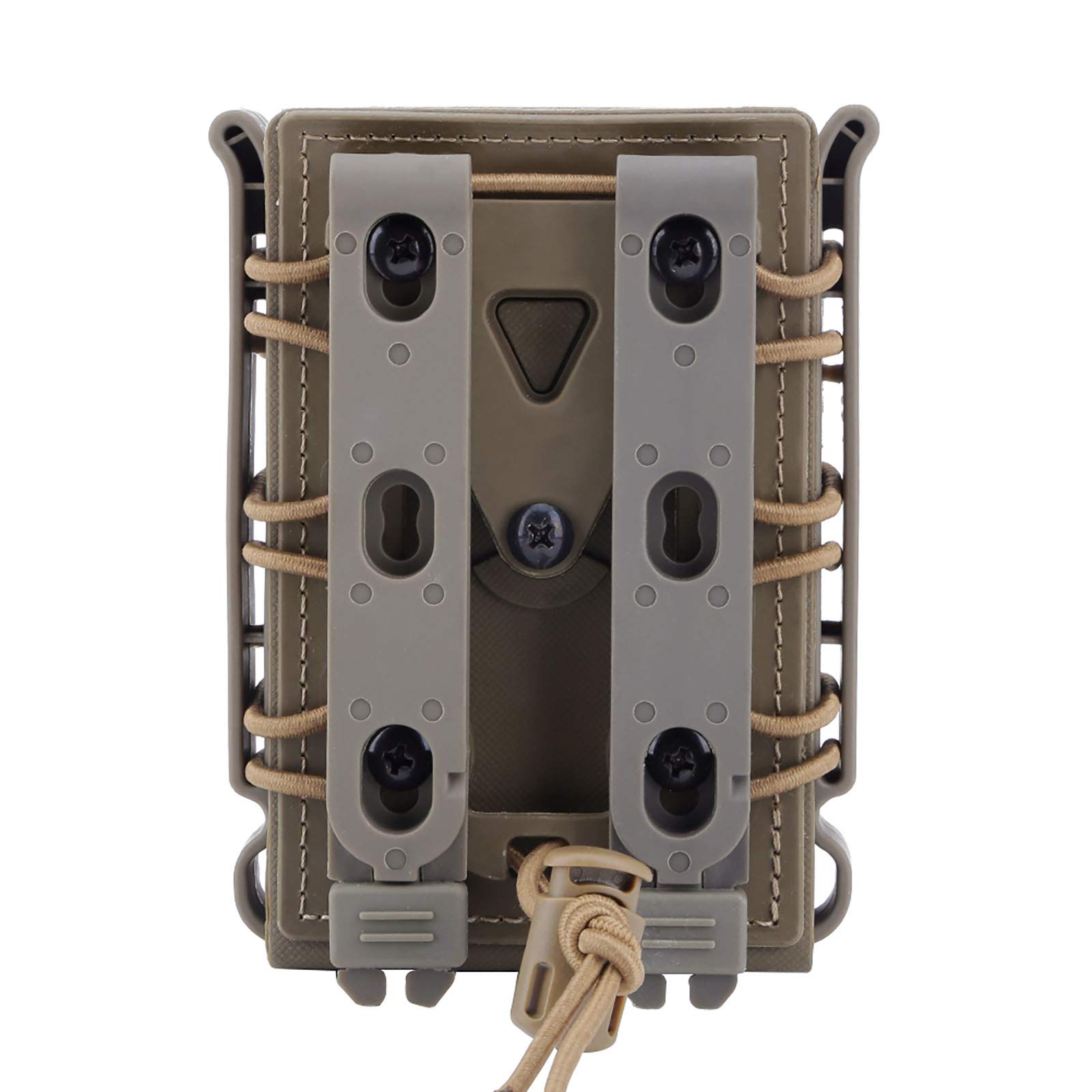 Dekoo Mag Pouch, 3PCS Tactical Magazine Pouches Molle Fastmag Softshell Mag Carrier 5.56/7.62mm Fastmag for Airsoft M4 AR AK (Tan)
