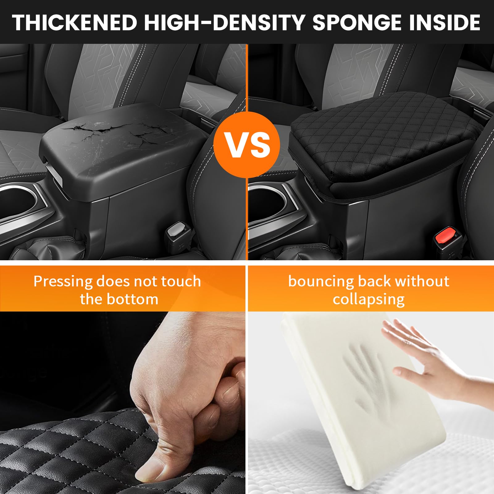 Rilsen Custom Fit for Center Console Cover Toyota Tacoma 2016-2023 Armrest Cover Center Console Pad Interior Accessories Car Armrest Seat Box Cover Protector