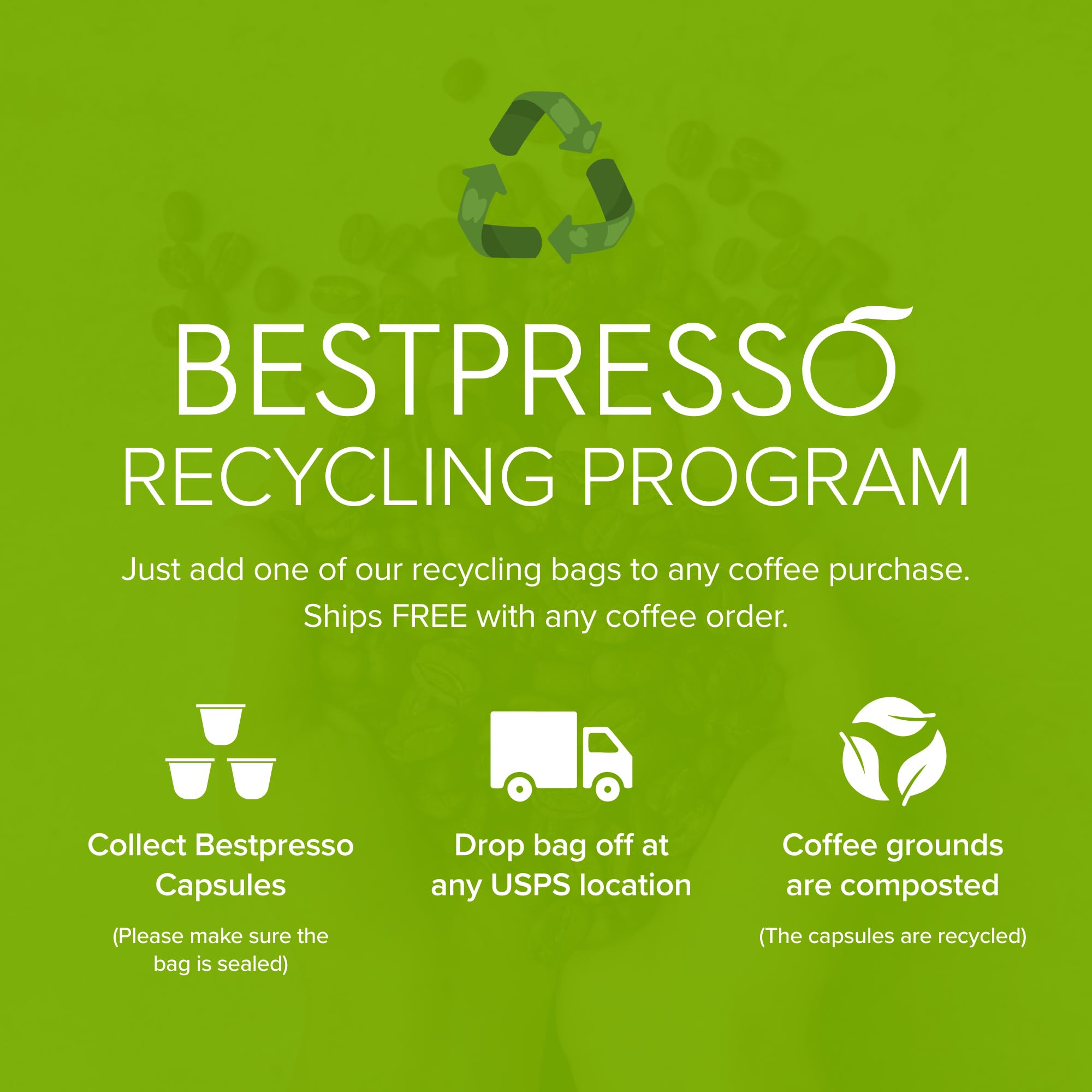 Organic USDA Bestpresso Coffee Aluminum Espresso Pods For Nespresso Original Machine 120 Pack (Variety Pack)