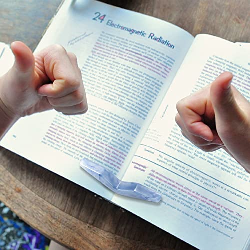 DULRLLY 6 Pieces Book Page Holder, Resin Thumb Savers for Reading, Light Weight Book Opener Tool Bookmarks Book Reading Accessories for Teachers Book Lovers