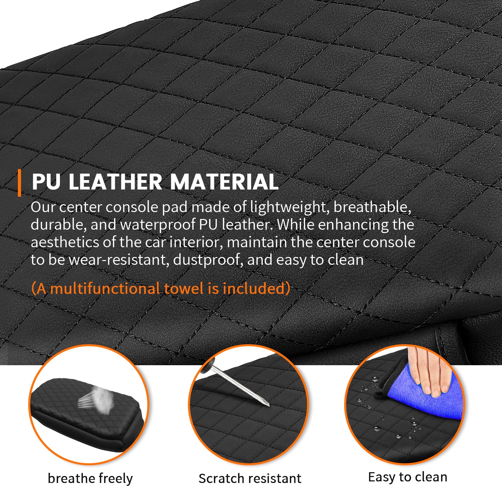 Rilsen Custom Fit for Center Console Cover Toyota Tacoma 2016-2023 Armrest Cover Center Console Pad Interior Accessories Car Armrest Seat Box Cover Protector