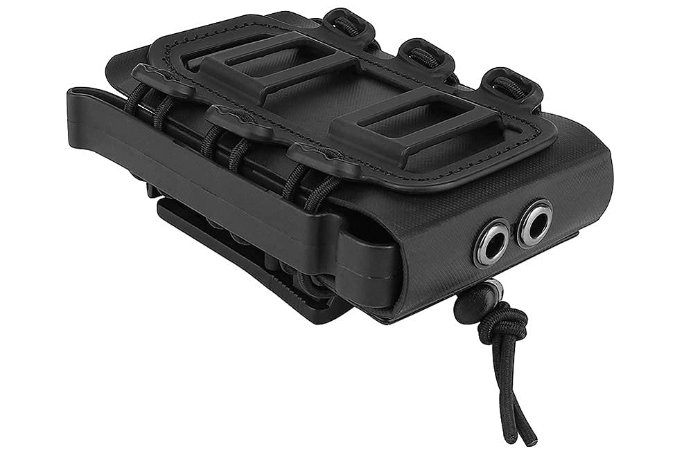 KRYDEX Magazine Pouch 5.56 with Belt Clip 7.62mm Open Top Mag Pouch (BK)