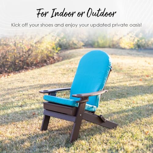RSH Décor Outdoor Single Tempotest Foam Adirondack Chair Cushion Weather Resistant, (Classic Charcoal Grey)