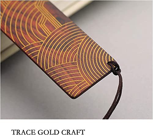 YHDCL Bookmarks Reading Page Markers Tassel, Wood Bookmark Inlaid Copper Bookmarks Handmade Natural Bookmarks with Tassel - Creative Gift for to Send Elders Antique Bookmark Set Page Markers