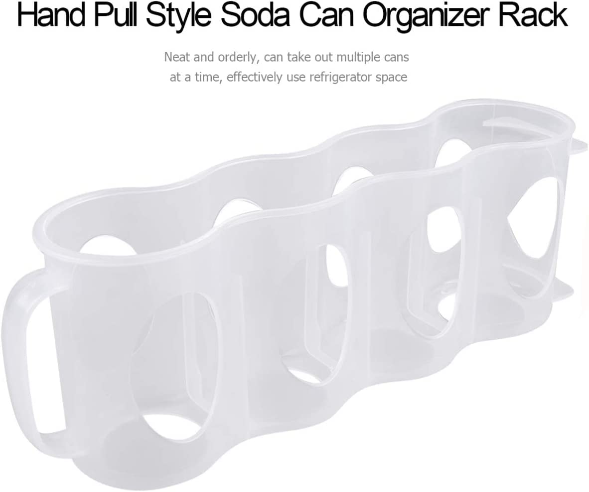 MOXAS Soda Can Organizer for Refrigerator Shelf, Drink Organizer for Fridge,Soda Can Beverage Holder,Fridge Storage Sliding Rack 2-Pack