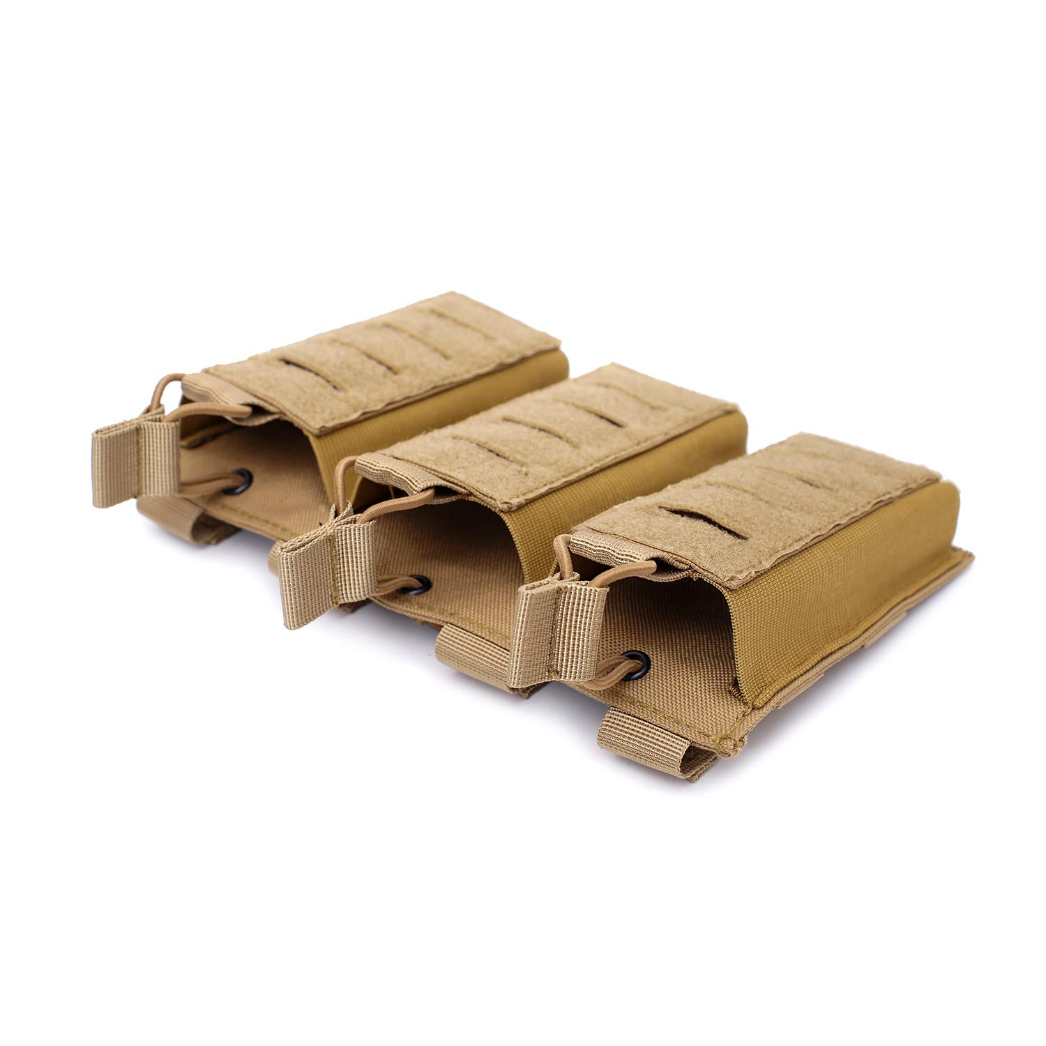 Tripple Mag Pouch Molle Open-Top Tripple Magazine Pouch for M4/M16/AR/AK Rifle Magazines (Army Green)