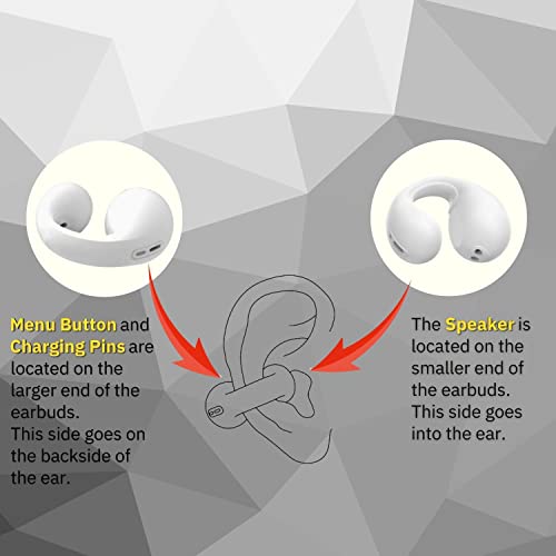 Bean Buds Bluetooth Earphones Wireless Earbuds, Open Ear Design (Black)