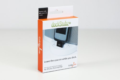 CableJive dockStubz+ Charge Converter and 30-pin Pass Through Adapter and Power Injector for Legacy iPhone, iPod, and iPad