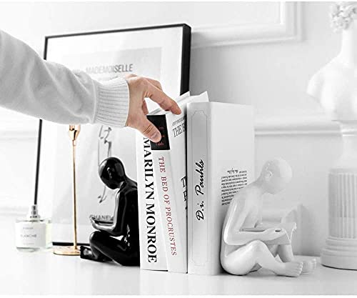 Bookend Supports HeavyDuty , Decorative Bookends Desktop Bookends Pattern Design Decorative Metal Bookends Support Shelves Best Gifts Home Decoration