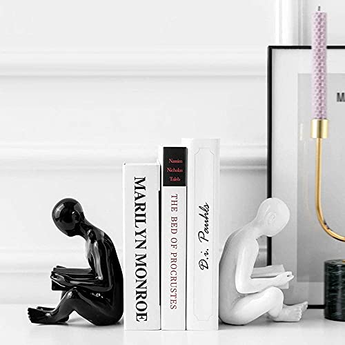 Bookend Supports HeavyDuty , Decorative Bookends Desktop Bookends Pattern Design Decorative Metal Bookends Support Shelves Best Gifts Home Decoration