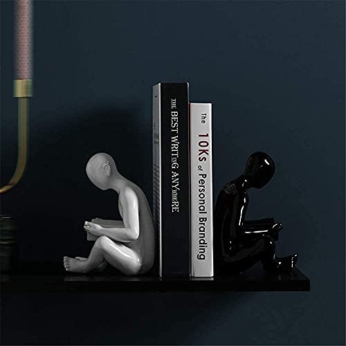 Bookend Supports HeavyDuty , Decorative Bookends Desktop Bookends Pattern Design Decorative Metal Bookends Support Shelves Best Gifts Home Decoration