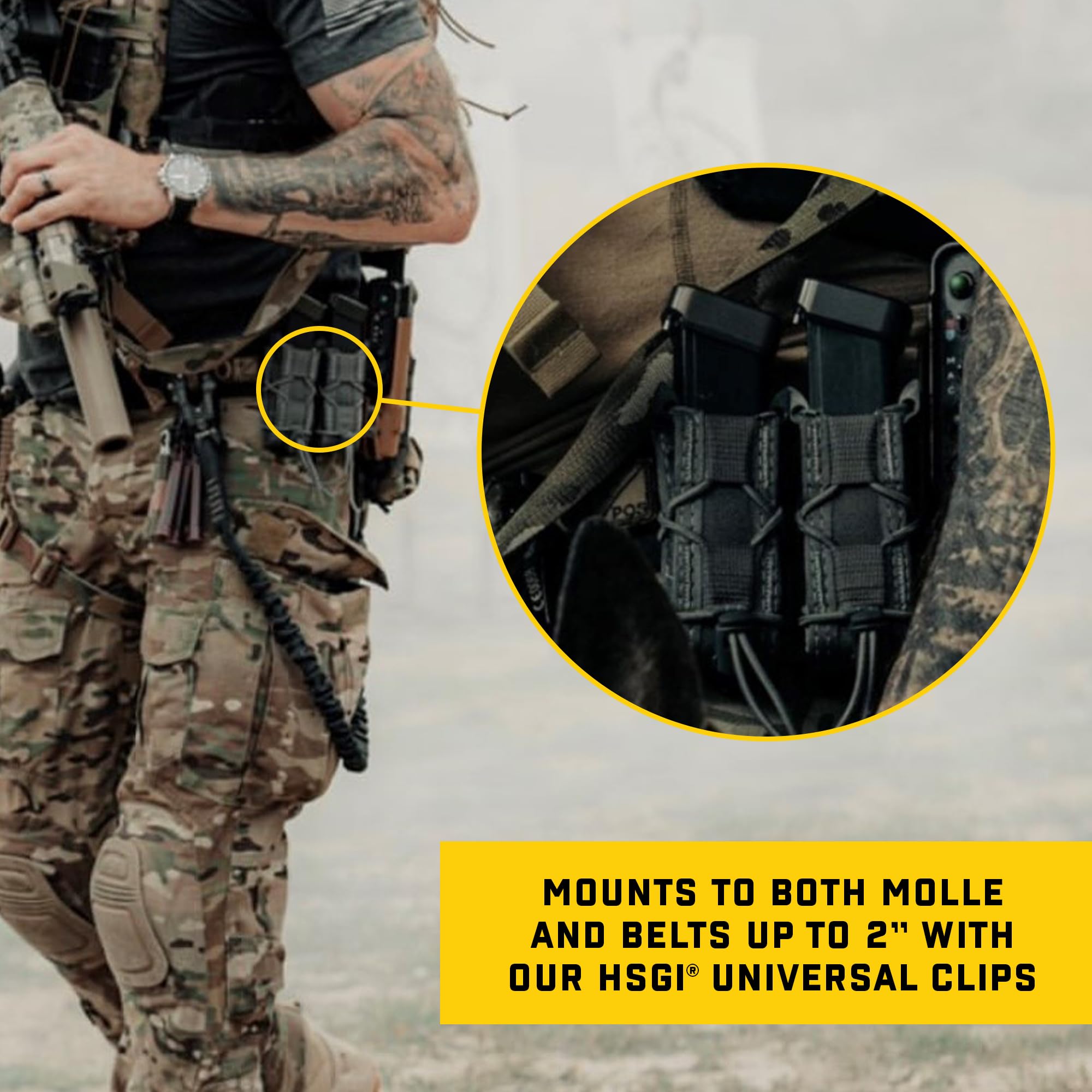 High Speed Gear® - Pistol Taco® MOLLE Mag Pouch, Police Gear & Military Gear, Tactical Magazine Pouch for Professionals (Black)