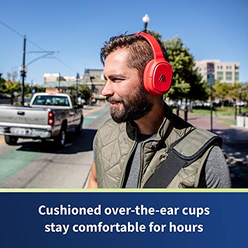 Altigo Wireless Bluetooth Headphones (Over Ear | Active Noise Cancelling) - Red