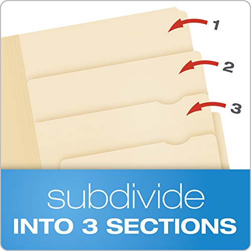 Pendaflex Divide It Up File Folders, Letter Size, Manila, 24/Pack (10770)