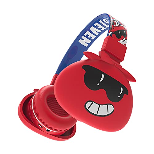 YLFASHION Kids Bluetooth Headphones with Microphone, Cartoon Monsters Wireless Over-Ear Headphones for Boys Girls, Foldable Stereo Headset for Children, School, iPad, Tablet (Steven)