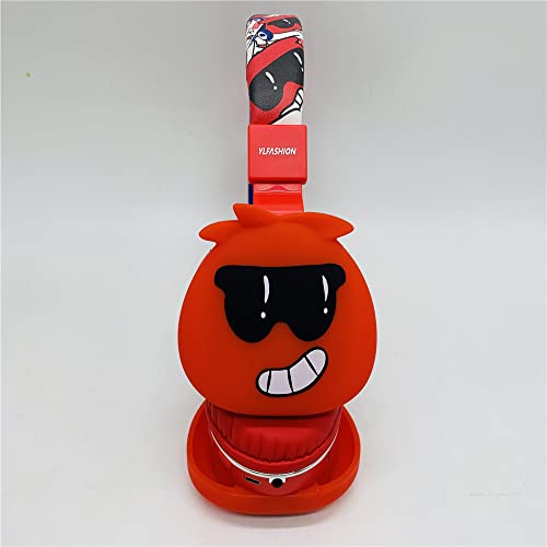YLFASHION Kids Bluetooth Headphones with Microphone, Cartoon Monsters Wireless Over-Ear Headphones for Boys Girls, Foldable Stereo Headset for Children, School, iPad, Tablet (Steven)