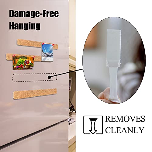Felt Pin Board Bar Strips Bulletin Board Tiles for Wall Damage-Free with 40 Push Pins Memo Notice Boards as Classroom Office Decor, 4 Pack