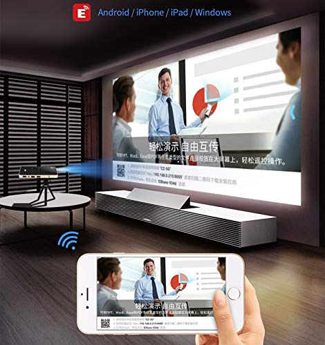 Projector Mini Video Projector Portable 55 ANSI Lumens Built-in Dual Speakers 20000 Hours Home Theater Support HD 1080P HDMI/USB/VGA/AV