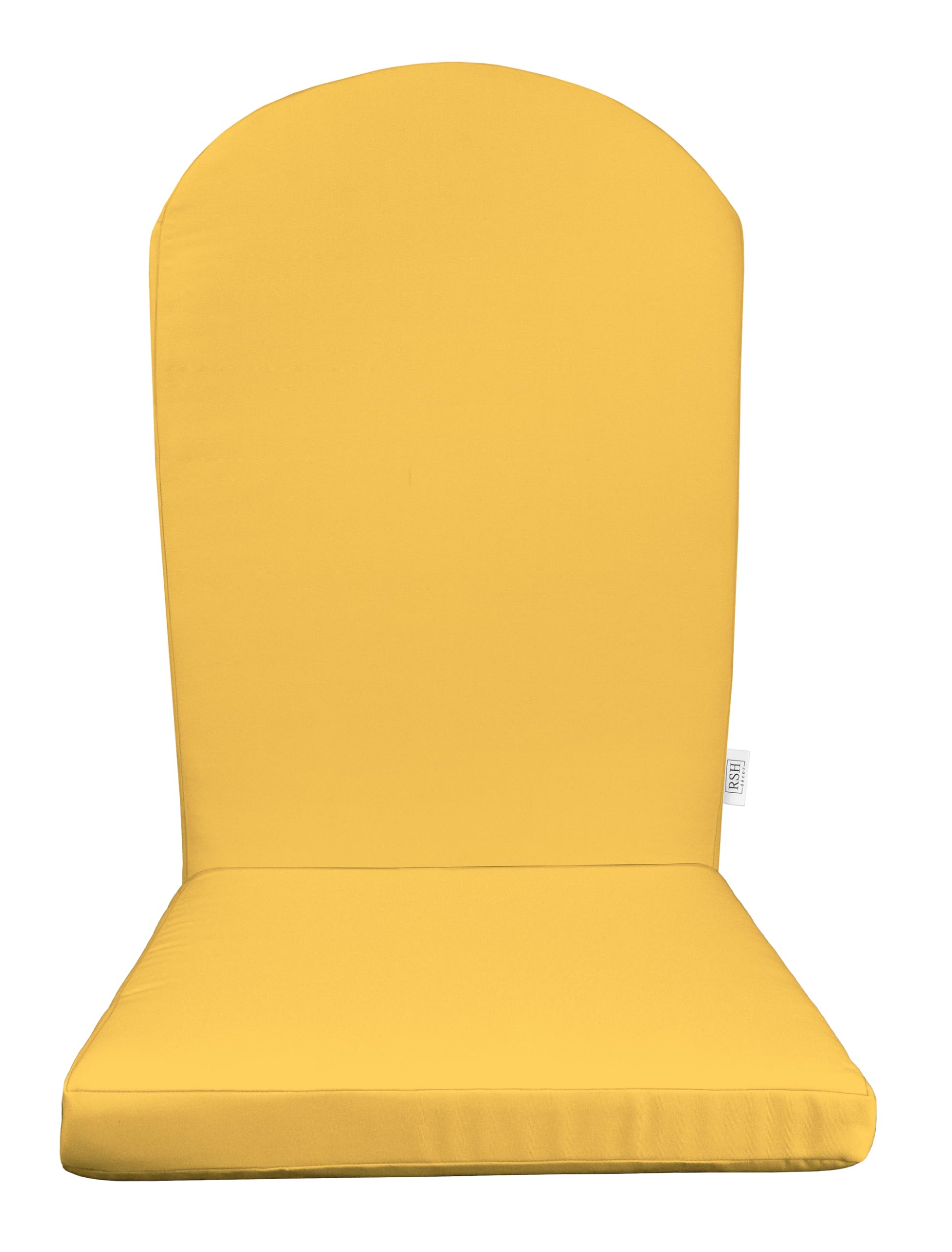 RSH Decor: Sunbrella Foam Adirondack Chair Cushion | 48” x 20” x 2” | Sunbrella Performance Fabric | Water and Fade-Resistant | Outdoor Cushion for Patio Furniture | Canvas Buttercup Yellow