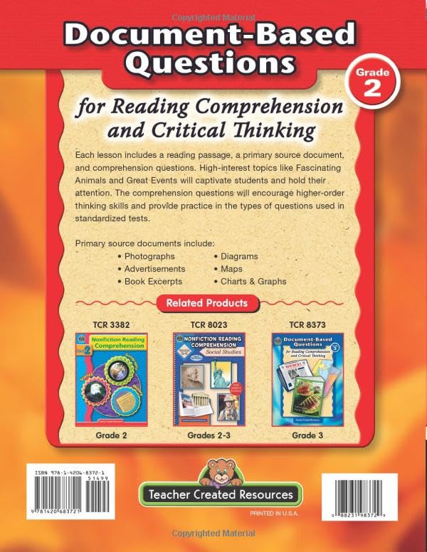 Document-Based Questions for Reading Comprehension and Critical Thinking: Grade 2