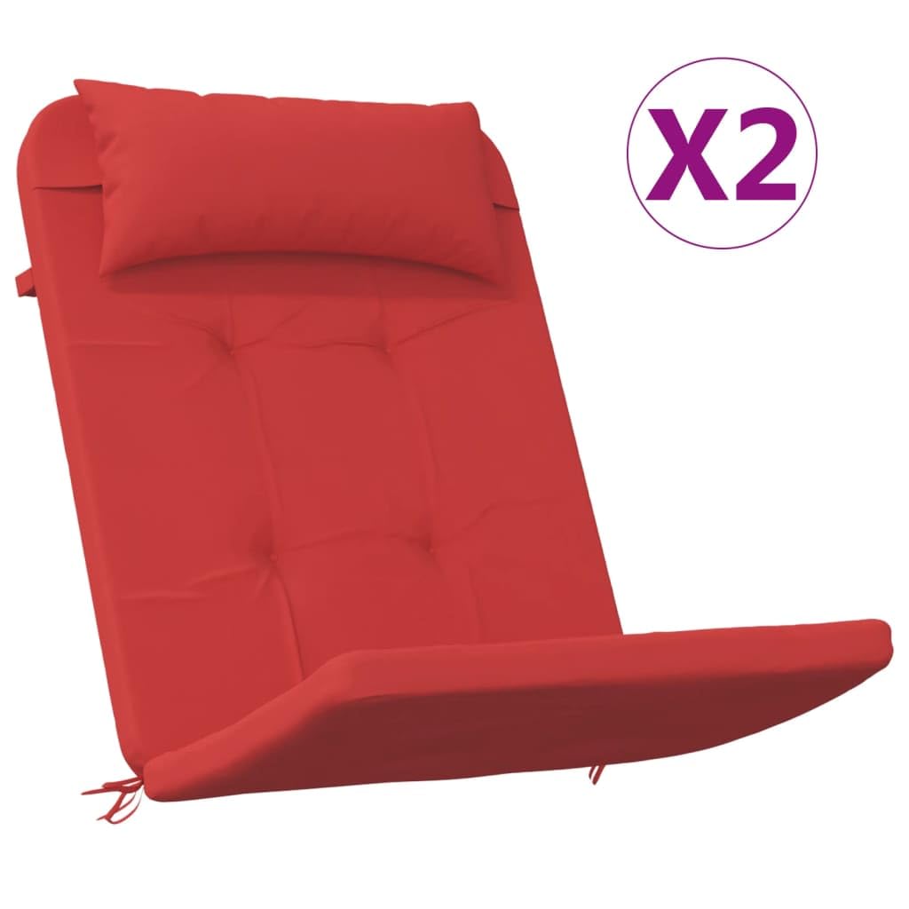 FAMIROSA Adirondack Chair Cushions 2 pcs Red Oxford Fabric,3 KG,361836