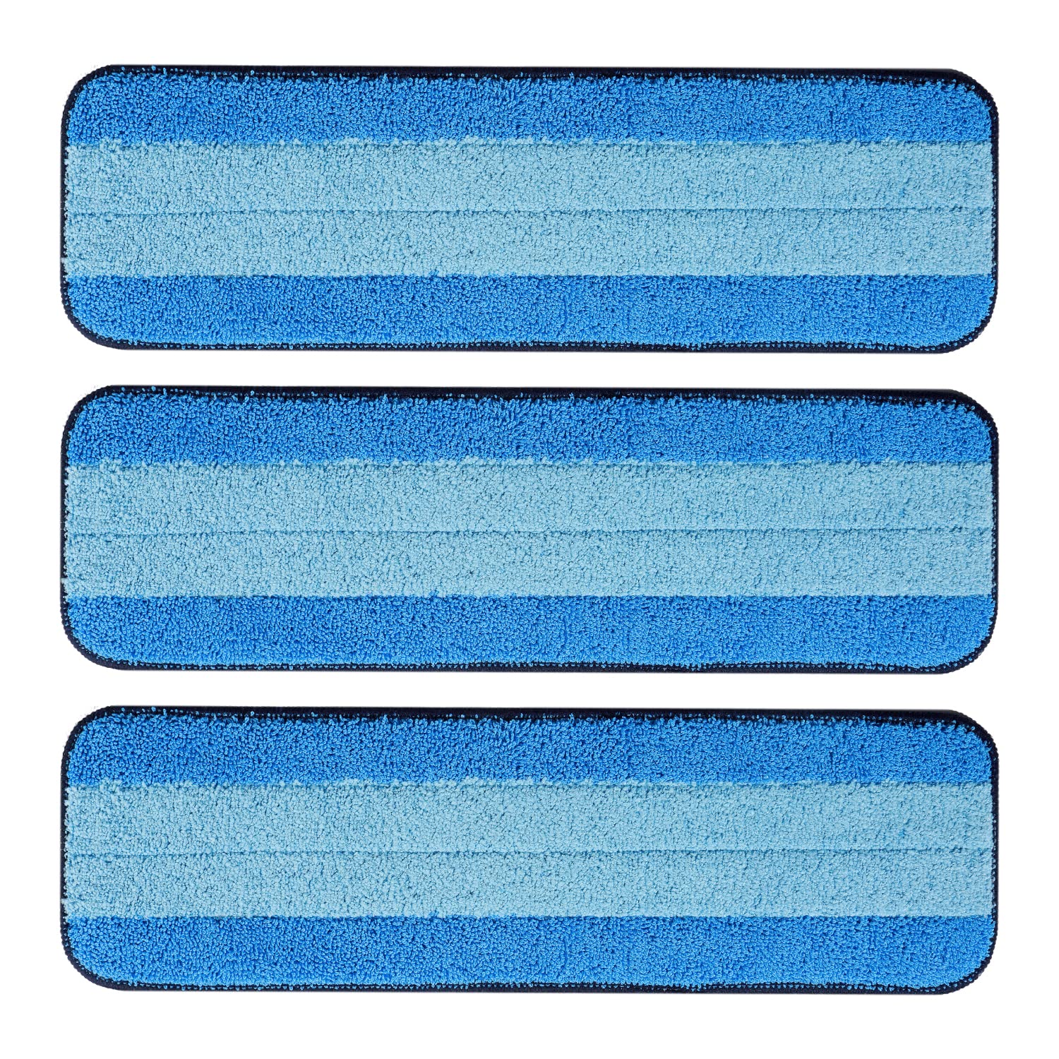 3 Pack Microfiber Cleaning Pads for Bona Mop, Safe for Hardwood and Hard-Surface Floors, Reusable Microfiber Mop Pads for 18 Inch Mop, No Residue, Super-Absorbent, Over 500 Machine Washes, Mr. Scrub