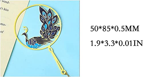 YHDCL Bookmarks Reading Page Markers Tassel, Peacock Creative Bookmark Chinese Style ClassicalBookmark Exquisite Crafts The Best Gift for Readers Women and Children Page Markers