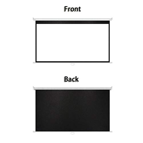FZZDP Manual Pull Down Projector Screen 120 inch 4:3 Widescreen Retractable Auto-Locking Portable Projection Screen