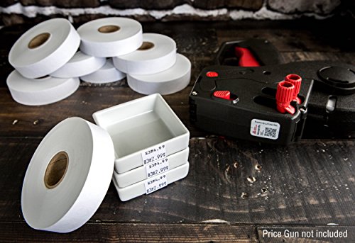 White Pricing Labels for Monarch 1136 Price Gun – 8 Rolls, 14,000 Price Marking Labels