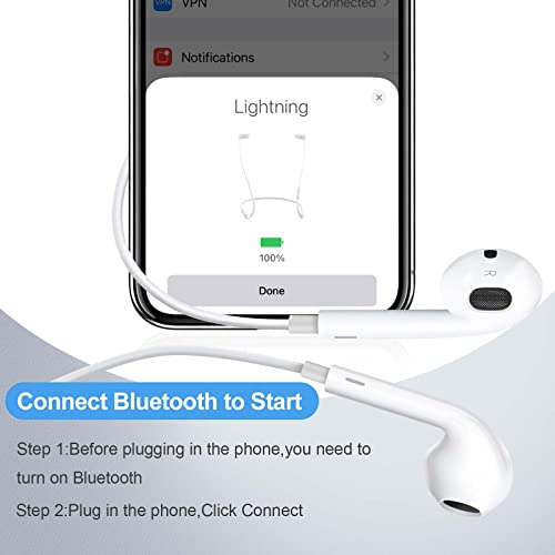 XNMOA Wired Earbuds for iPhone 14 13 12 11 Pro Max with Mic, in-Ear Wired Earphones with Stereo Bass,Wired Headphones for iPhone with Volume Control&Support Call,Support All iOS,White