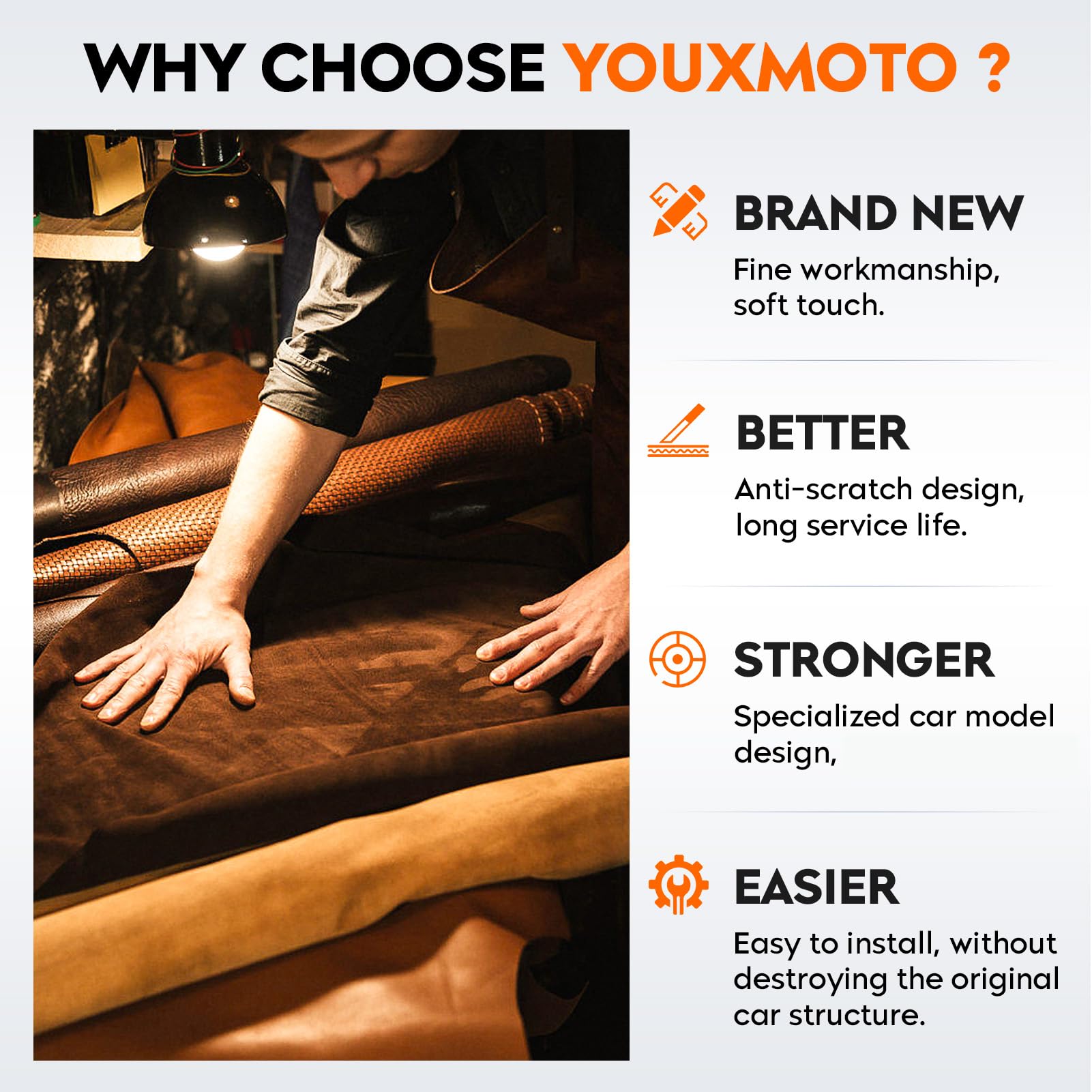 Youxmoto Center Console Lid 2007-2014 Fit for Chevy Silverado 1500 2500 3500/Suburban/Avalanche, Armrest Cover Fit for GMC Sierra 2008 2009 2010 2011 2012 2013, Only fits Full Central Floor Consoles