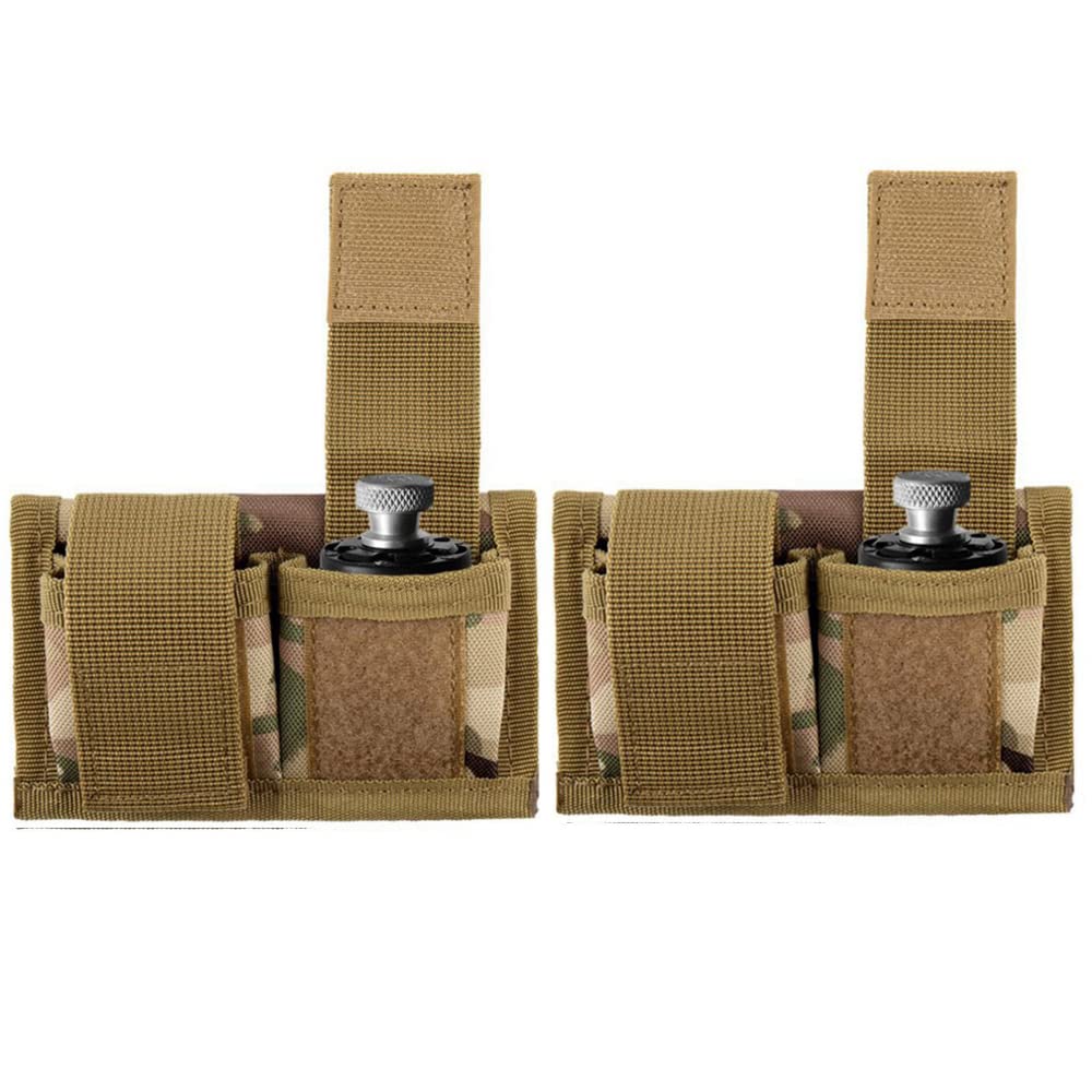 Double Speedloader Pouch Belt Clip Holder Case Carrier Fits 5 & 6 Shot Speed Loaders (2 Packs Camo)