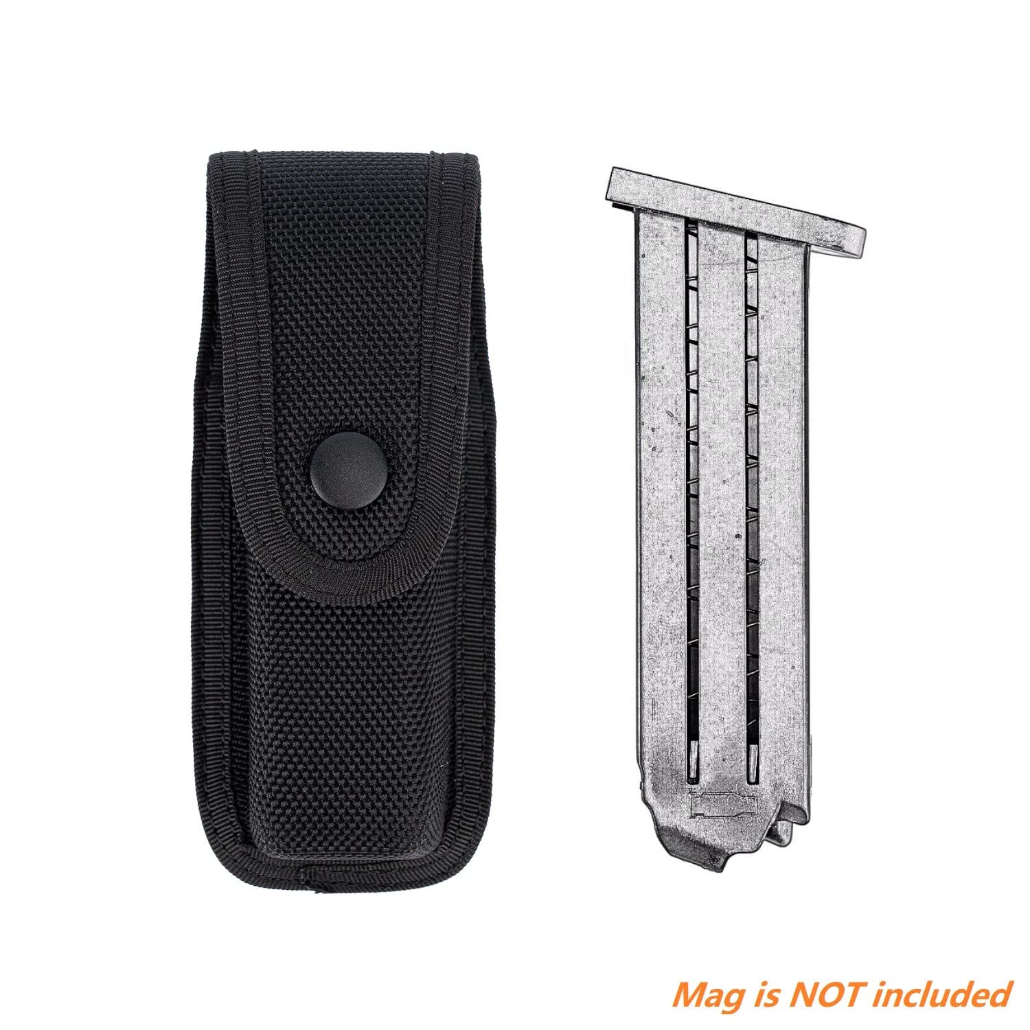 Dotacty Nylon Mag Pouch Single/Double Magazine Pouch Pistol Mag Holster Duty Belt/MOLLE Molded 9mm Mag Holder Carry Case (Nylon Single Pouch)