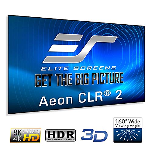 Elite Screens Aeon CLR2 Series, 16:9, Edge Free Ceiling and Ambient Light Rejecting Fixed Frame Projector Screen for Ultra-Short Throw Projectors Fixed Frame (103" Diagonal, 16:9)