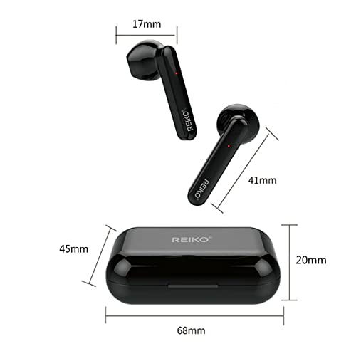 for Motorola Moto g Pure in-Ear Earphones Headset with Mic and Touch Control TWS Wireless Bluetooth 5.0 Earbuds with Charging Case - Black