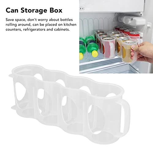 Can Storage Box, Transparent Reusable Can Drink Storage Holder Organizer with Handle for Refrigerator Cabinets