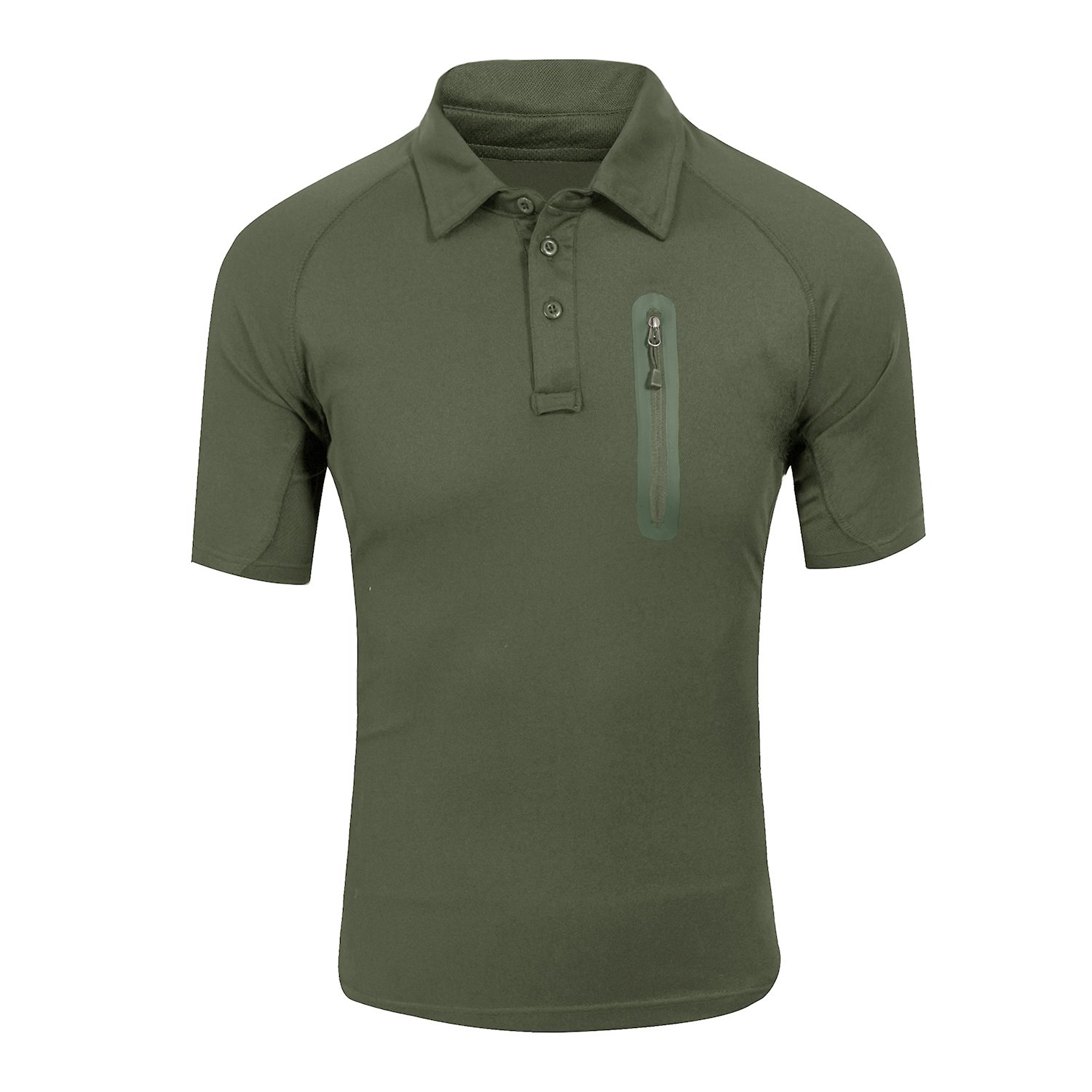 CRYSULLY Men Summer Pullover Tactical T-Shirts for Men Short Sleeve Military Polo Shirt Outdoor Combat Shirt Army Green