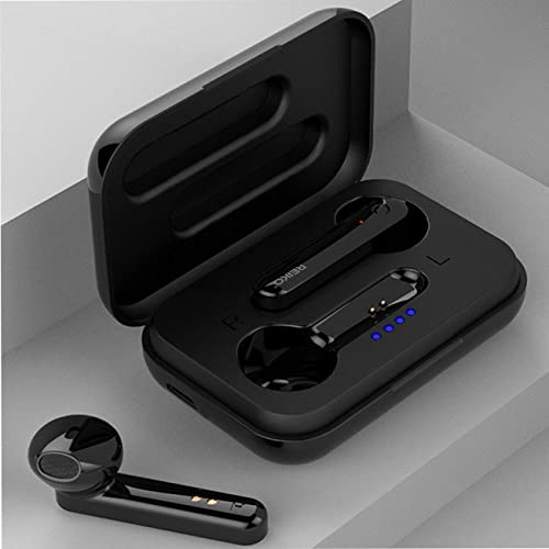 for Motorola Moto g Pure in-Ear Earphones Headset with Mic and Touch Control TWS Wireless Bluetooth 5.0 Earbuds with Charging Case - Black