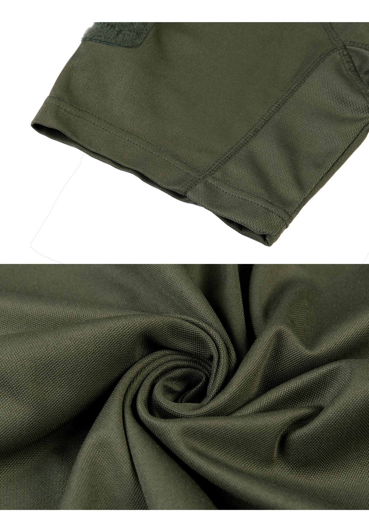 CRYSULLY Men Summer Pullover Tactical T-Shirts for Men Short Sleeve Military Polo Shirt Outdoor Combat Shirt Army Green