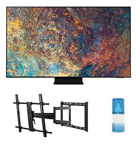 SAMSUNG QN85QN90AA 85" Neo QLED QN90AA Series 4K Smart TV with a Walts TV Large/Extra Large Full Motion Mount for 43"-90" Compatible TV's and Walts HDTV Screen Cleaner Kit (2021)