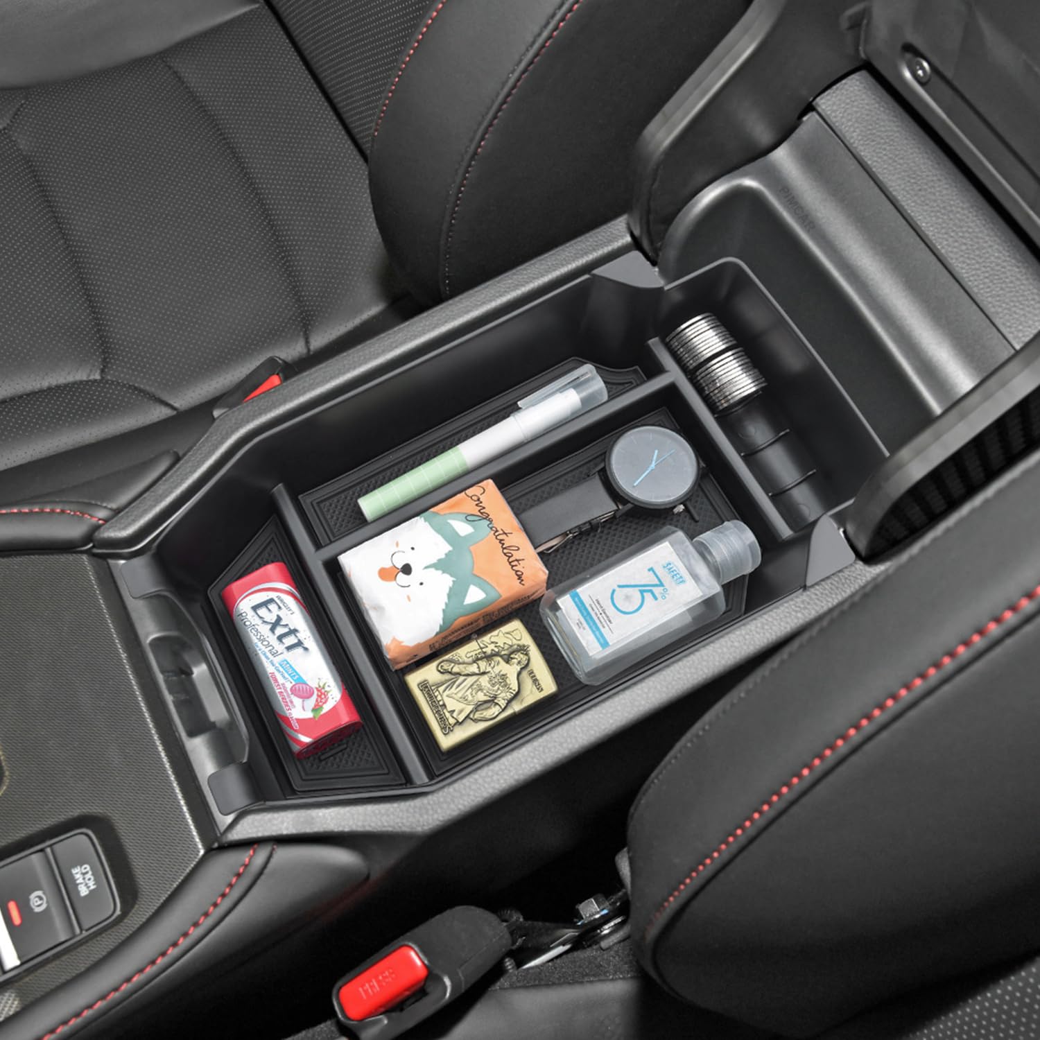 PIMCAR Compatible with Honda Accord 2025 2024 2023 Center Console Organizer 11th Gen Accord Armrest Storage Tray ABS Plastic Material Pallet Accessories-Black