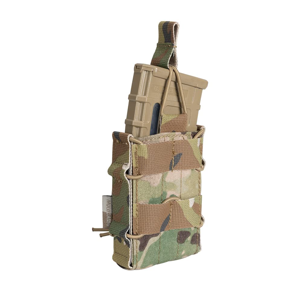 EXCELLENT ELITE SPANKER Tactical Molle Single/Double Open-Top Mag Pouch for M4 M14 M16 AR15 G36 Magazine (A Single-Multicam)
